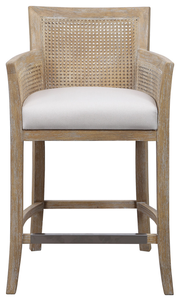 Uttermost Encore Counter stool, Natural - Farmhouse - Bar Stools And ...