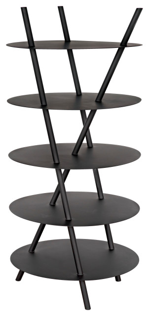 Gautama Shelf, Black Metal - Industrial - Display And Wall Shelves - by ...