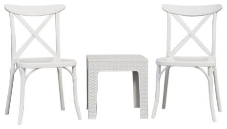 Xenia 3-Piece Bistro Set - Contemporary - Outdoor Pub And Bistro Sets ...