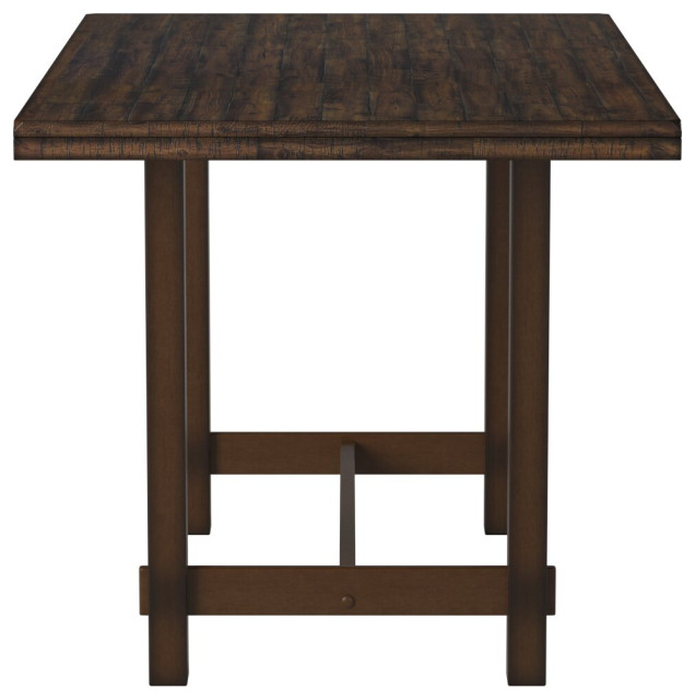 Emery Pub Height Dining Table Walnut - Rustic - Indoor Pub And Bistro ...