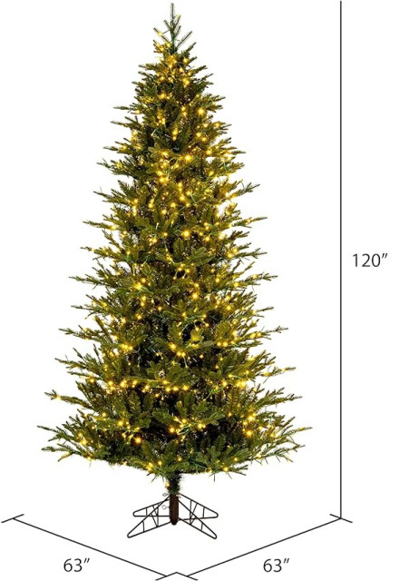 Vickerman K184188LEDCC 10' x 63" Kamas Fraser Fir Tree Color Changing ...