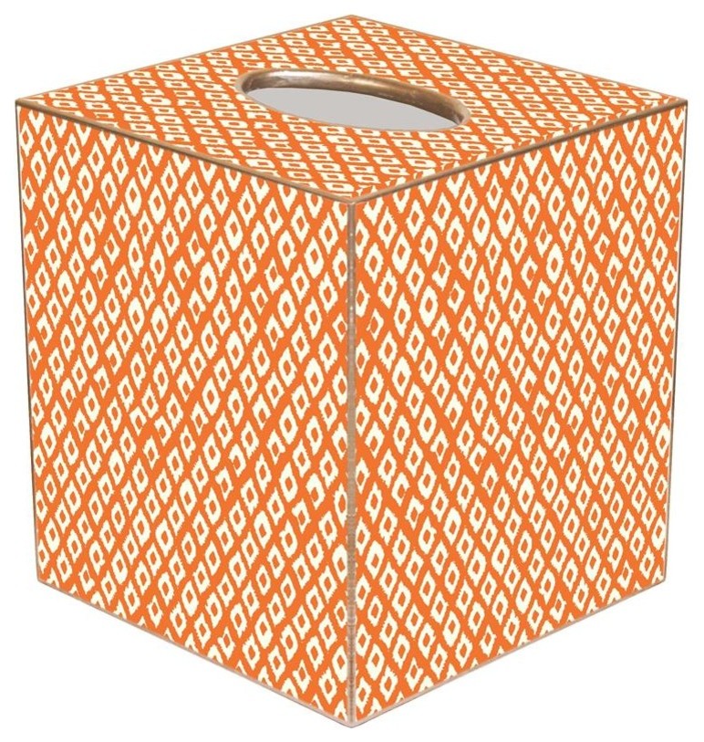 TB2447 - Berkely Orange Tissue Box Cover - Contemporary - Tissue Box ...