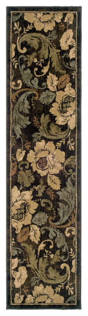 Oriental Weavers Huntington Collection Brown/Beige Floral Indoor Area ...