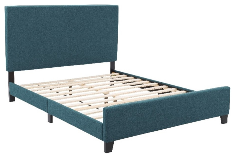 CorLiving Juniper Queen Size Contemporary Fabric Upholstered Bed in ...