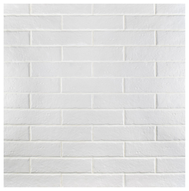 Brooklin Brick Porcelain Floor and Wall Tile, White, Sample ...