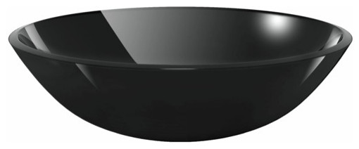 vidaXL Basin Round Wash Vanity Sink Small Wash Basin Tempered Glass ...