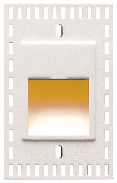 LEDme Vertical Amber Trimless Step and Wall Light, White - Transitional ...