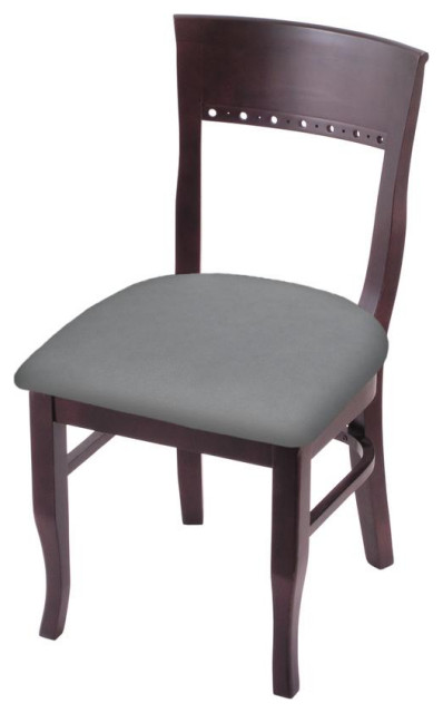 3160 18 Chair with Dark Cherry Finish and Canter Folkstone Gray Seat ...