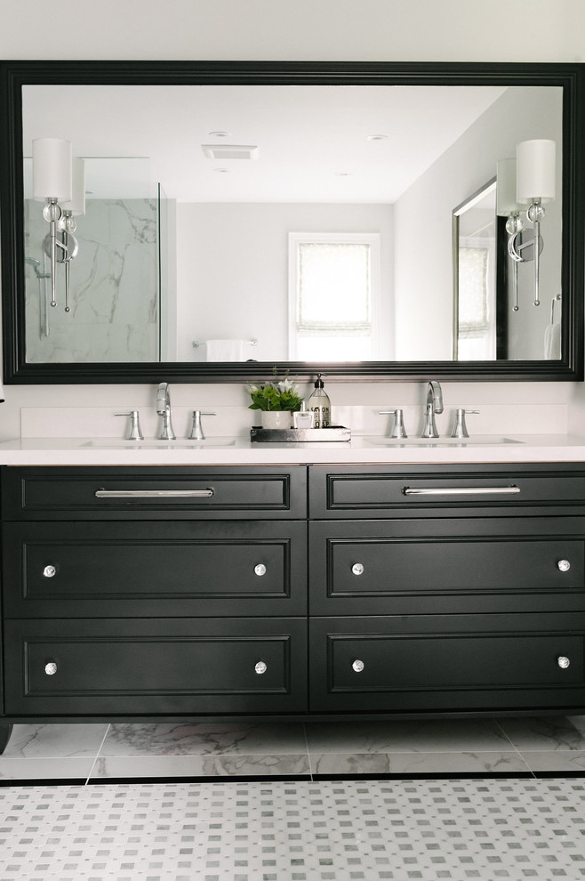 Black And White Master Bathroom Transitional Bathroom Toronto By Sandra Cross Interiors Inc black-and-white-master-bathroom-transitional-bathroom-toronto-by-sandra-cross-interiors-inc