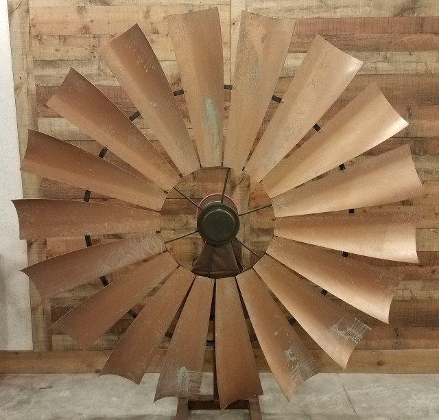72 Inch Patina Copper Windmill Ceiling Fan, The Patriot Fan - Farmhouse ...
