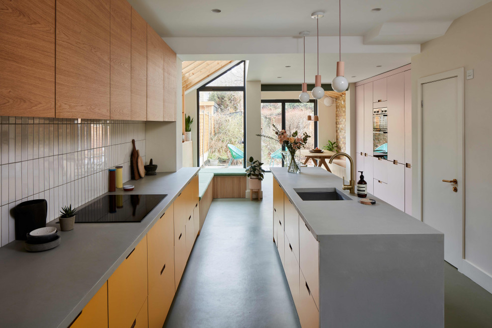 Colourful Yet Calm Family Home - Kitchen - Contemporary - Kitchen ...