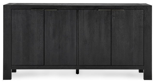 Parsons Four Door Sideboard, Black - Transitional - Buffets And Sideboards - by Kosas | Houzz