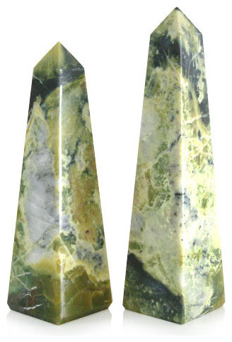 RebirthSerpentine Obelisks, 2-Piece Set - Contemporary - Decorative ...