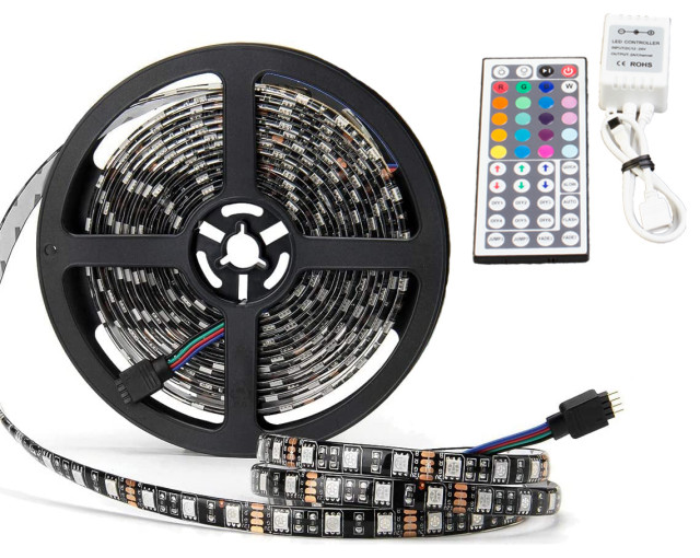 8' RGB Color Change LED Strip Light, Controller and UL Power Supply ...