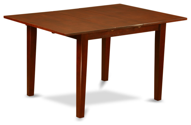 3Pc Rectangular 48/60 Inch Table With 12 In Leaf And 2 Vertical Slatted ...