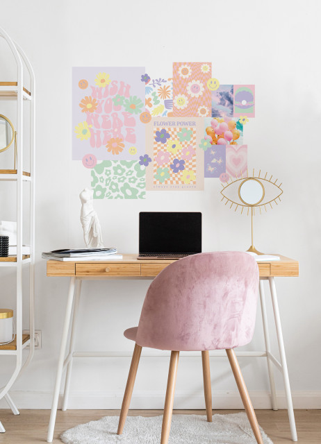 Flower Power Collage Wall Decals - Contemporary - Wall Decals - by ...