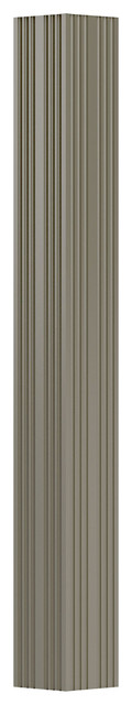 3" x 8' Endura-Aluminum Column, Square Shaft, Gloss White Finish, 3 ...