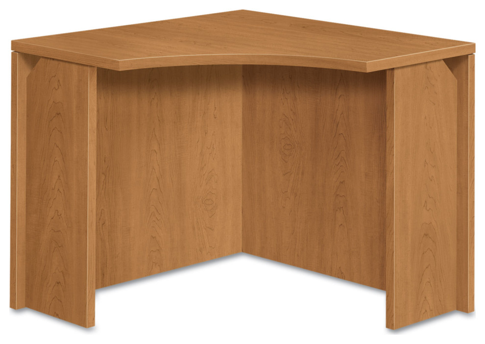 HON 10500 Series Curved Corner Workstation, 36" x 36" x 29.5", Harvest ...
