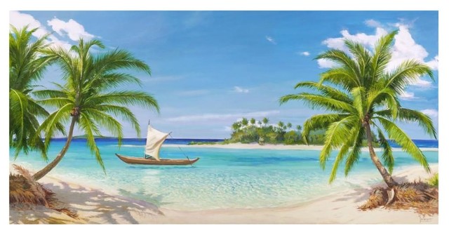 "Baia tropicale" Digital Paper Print by Adriano Galasso, 26"x14", 38 ...