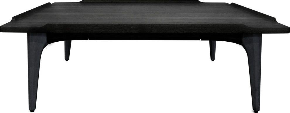 Salk 48" Coffee Table in Oak and Concrete Base - Midcentury - Coffee ...