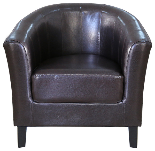 Living Room Tub Chair - Brown - Transitional - Armchairs And Accent ...