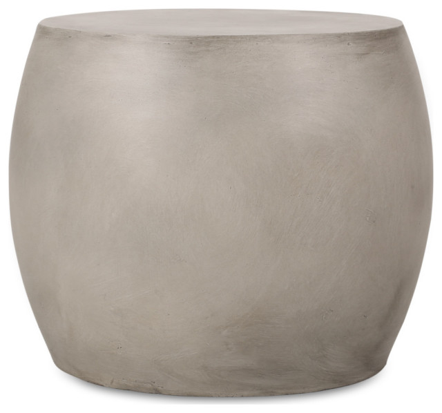 Mitchell Lightweight Concrete Side Table - Industrial - Outdoor Side ...
