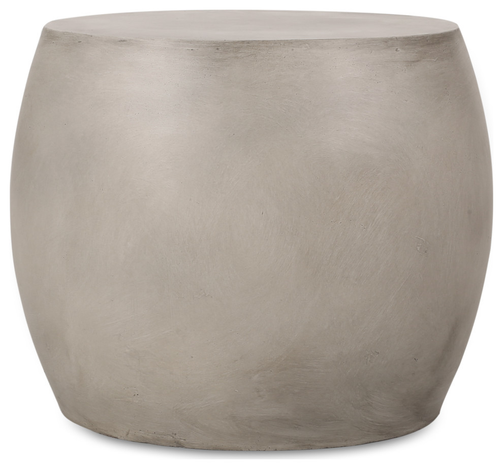 Mitchell Lightweight Concrete Side Table - Industrial - Outdoor Side ...