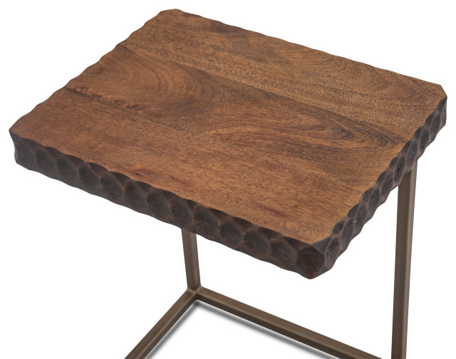 Vallarta Two Tone Mango Wood Modern Side Table - Industrial - Side ...