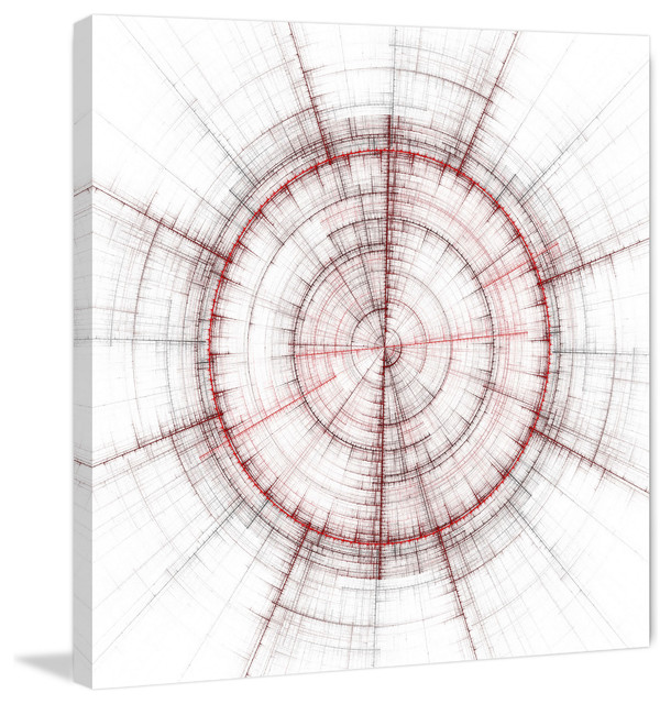 "Tremulous Sphere" Painting Print on Canvas, 24"x24" - Contemporary ...