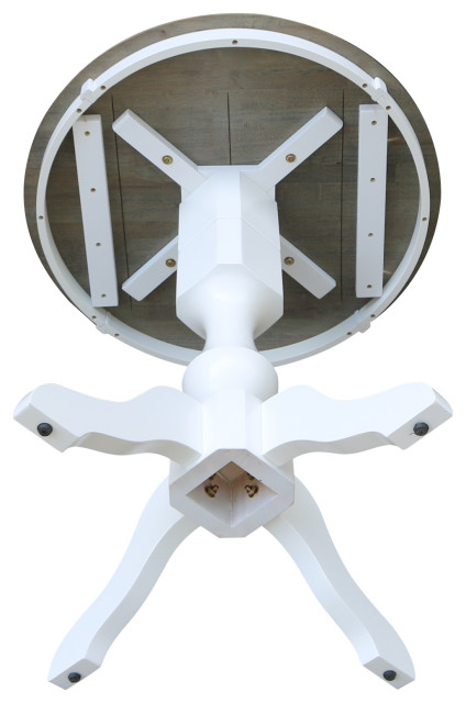 Round Top Pedestal Table, 30 Inch Round - French Country - Indoor Pub ...