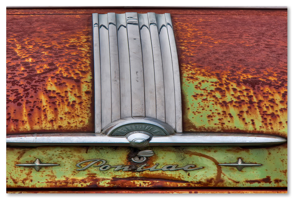 Bob Rouse 'Pontiac Trunk Lid' Canvas Art, 12"x19" - Rustic - Prints And ...