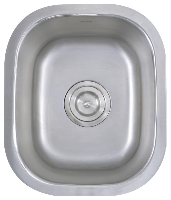 Nantucket NS1512 15" 18 Gauge Rectangle Undermount Stainless Steel Bar ...