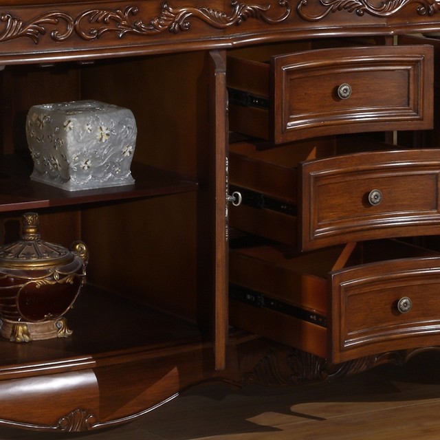 72 Inch Antique Brown Double Sink Bathroom Vanity, Travertine ...