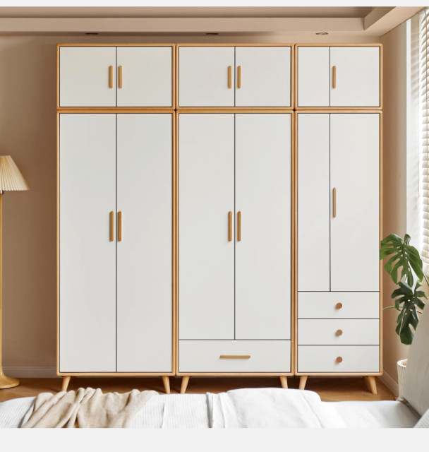 Beech solid wood wardrobe combination, Type C Two-Door Wardrobe 31 ...