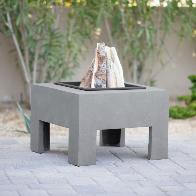 Astella Monolith Fire Nook - Industrial - Fire Pits - by Astella | Houzz