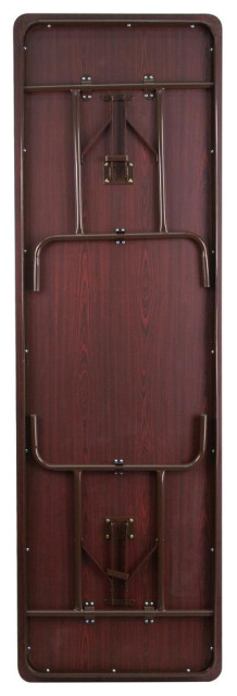8-Foot High Pressure Mahogany Laminate Folding Banquet Table ...