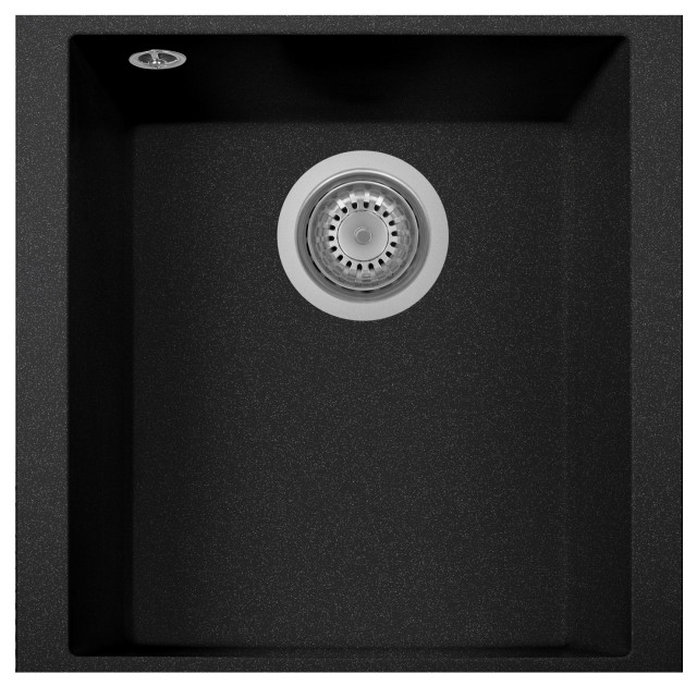 One Series 16" Drop-In Single-Bowl Granite Bar Sink - Contemporary ...