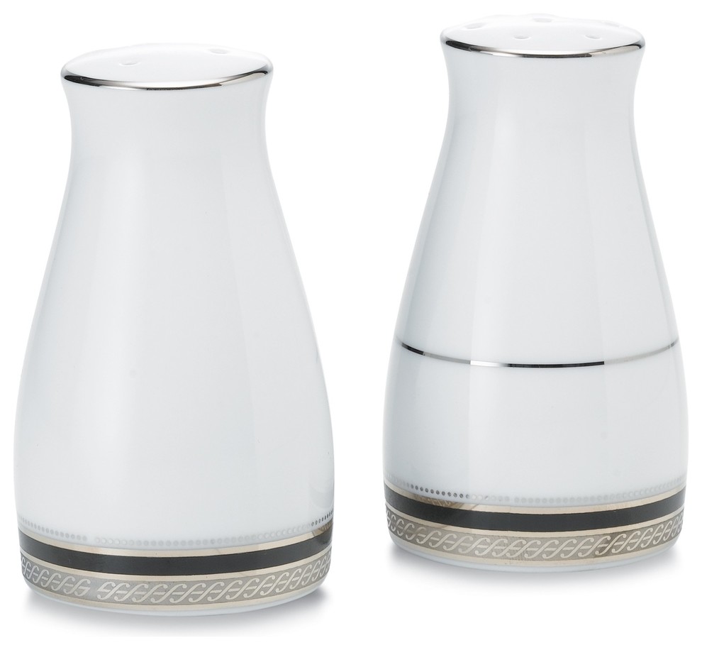 Noritake Austin Platinum Salt and Pepper Set - Contemporary - Salt And ...