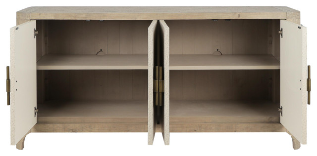 Alpine 72" Concrete and Wood Sideboard by Kosas Home - Transitional ...