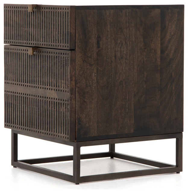 Kelby Filing Cabinet Carved Vintage Brown - Industrial - Filing ...