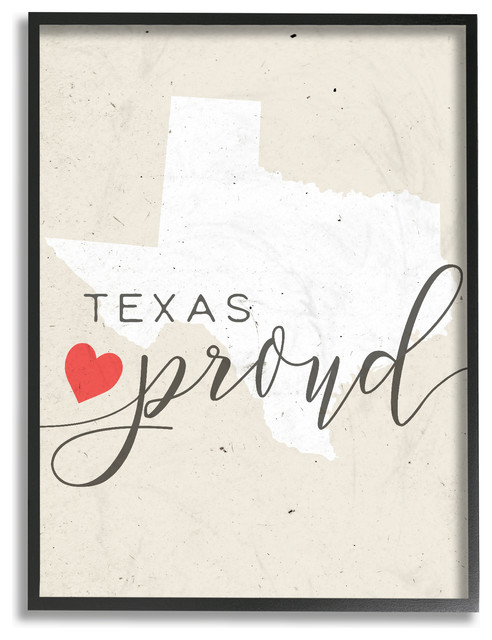 Texas Proud, 11x14 - Contemporary - Prints And Posters - by Stupell ...