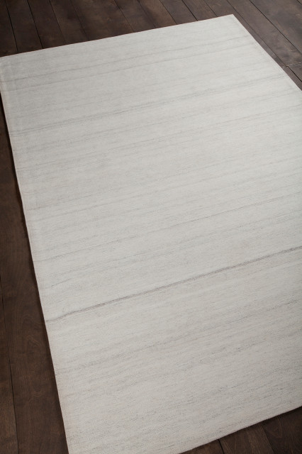 Hedonia Hand-Woven Cotemporary Flatweave Rug, Rectangular Ivory 5'x7'6 ...