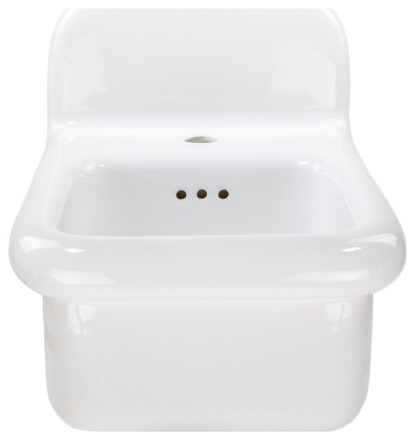 Nantucket Sinks 14" Fireclay Wall-mount Bath Sink - Contemporary - Bathroom Sinks - by Nantucket ...