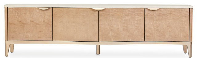 Aico Amini Malibu Crest TV Console in Blush - Contemporary ...