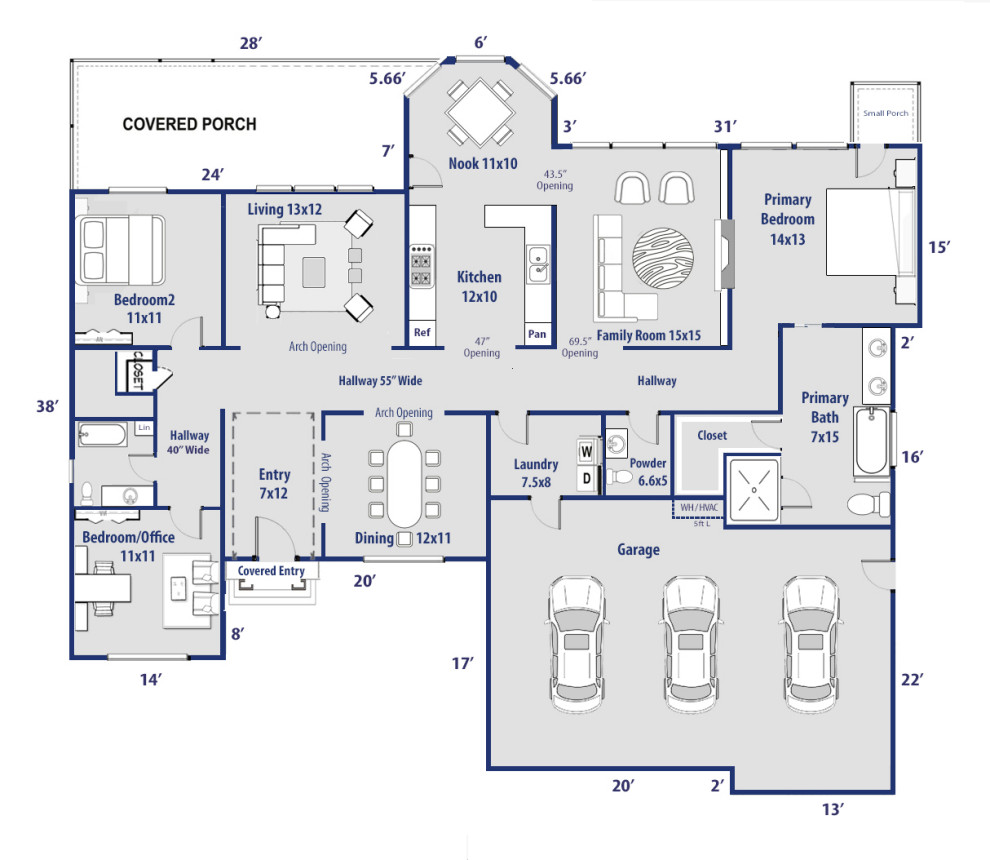 Layout Help Please! 90's House Floor Plan Needs Facelift.