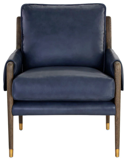 Karston Lounge Chair Leather - Midcentury - Armchairs And Accent Chairs ...
