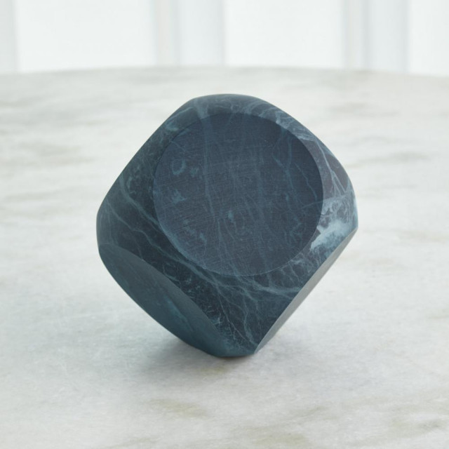 Square Alabaster Blue Object - Contemporary - Decorative Objects And ...