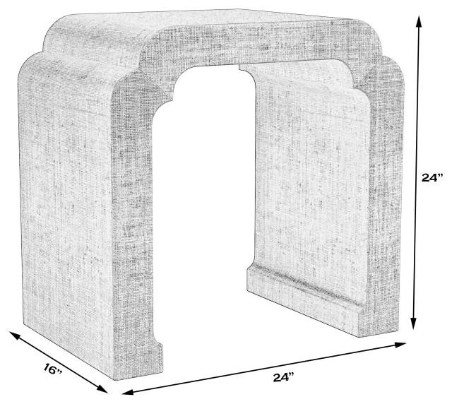 Chatham Waterfall Raffia Side Table - Transitional - Side Tables And ...