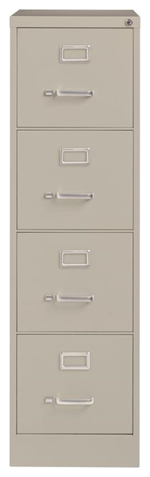 UrbanPro 4-Drawer Contemporary Metal Vertical File Cabinet in Light ...