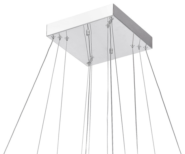 Florence LED Chandelier With Chrome Finish - Contemporary - Chandeliers ...